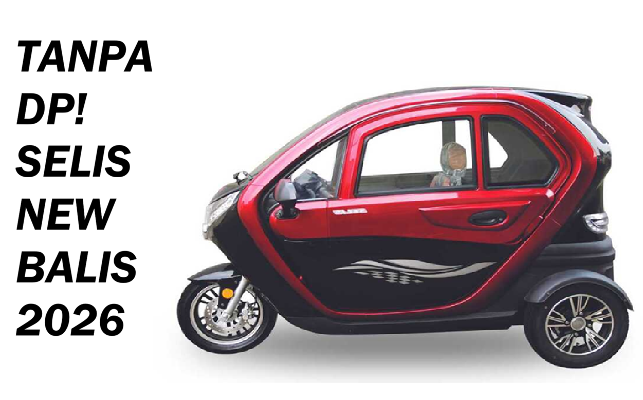 Tanpa DP! Motor Listrik Roda 3 Selis New Balis Cicilan Super Ringan ...