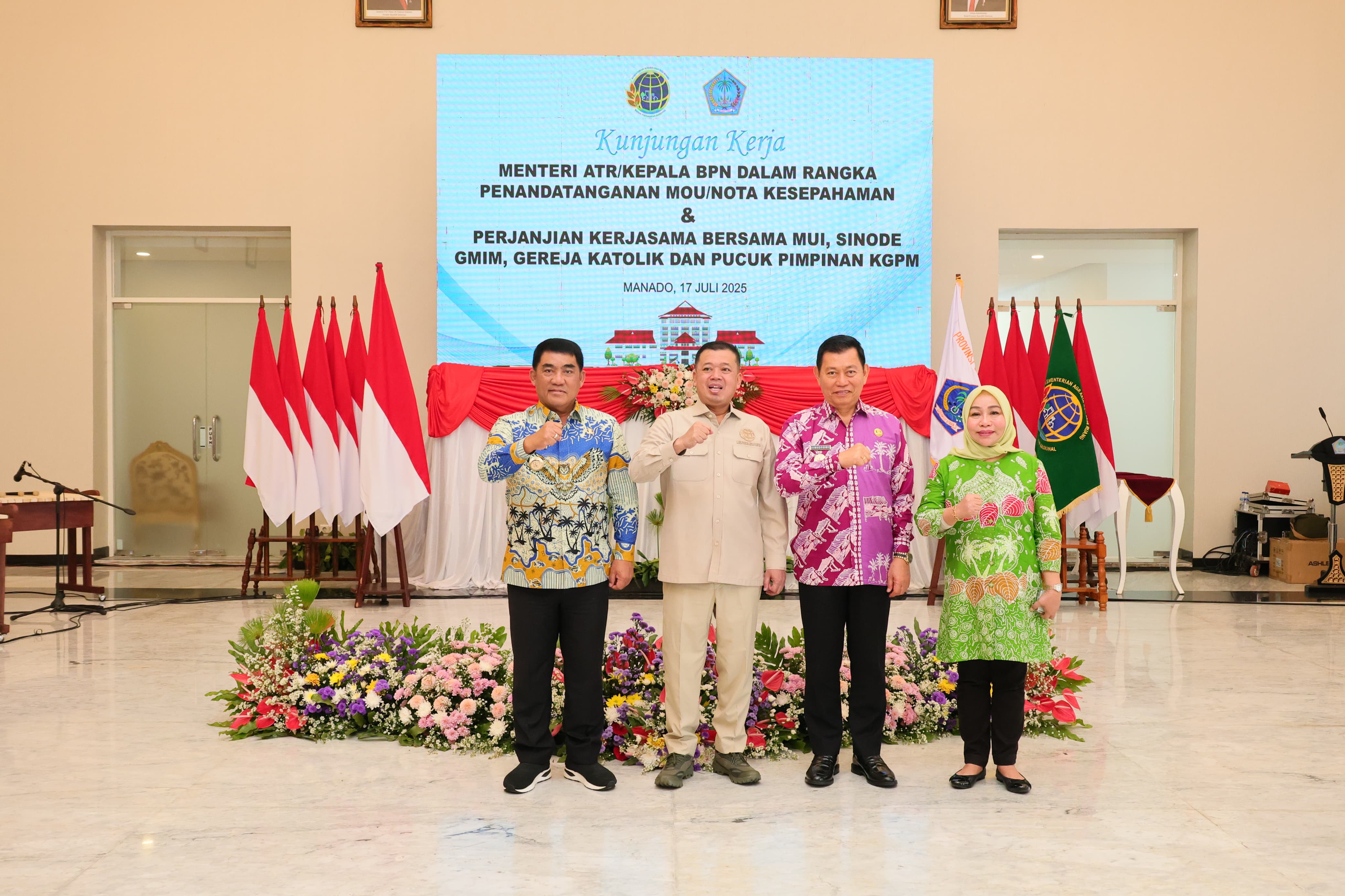 Menteri ATR/BPN Saksikan MoU BPN Sulut dan Lembaga Keagamaan, Dorong ...